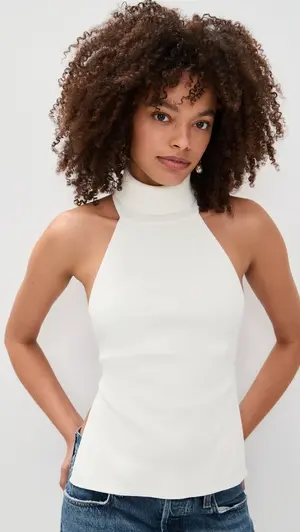 Cult Gaia Wake Knit Top - Off White