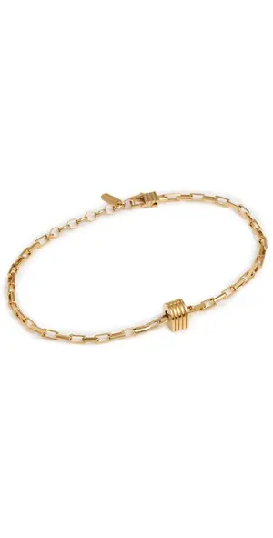 IVI LOS ANGELES Aurelia Mini Signet Charm Bracelet - Yellow Gold