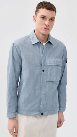 Stone Island Nylon Garment Dyed Overshirt