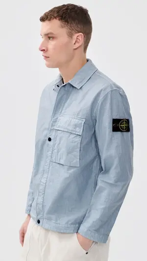 Stone Island Nylon Garment Dyed Overshirt