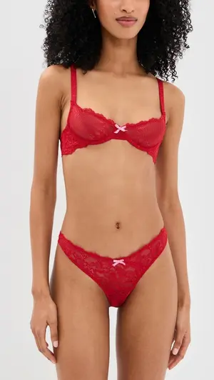 FLEUR DU MAL Bianca Lace Balconette Bra