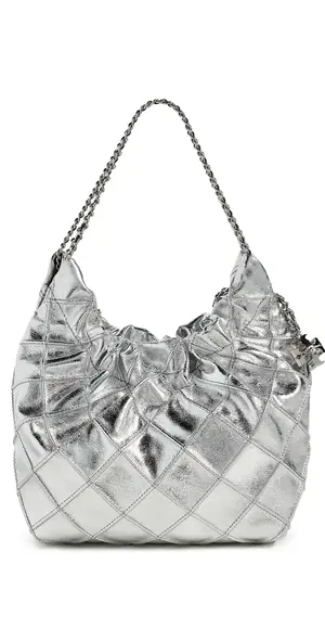Tory Burch Fleming Metallic Mini Hobo Bag