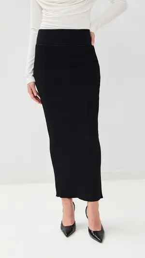 Wardrobe.NYC Matte Column Skirt