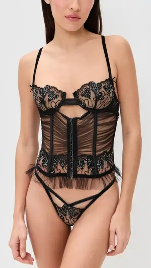 For Love & Lemons Dark Romance Bustier Bra Top
