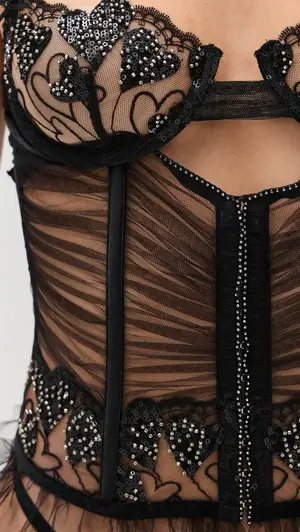 For Love & Lemons Dark Romance Bustier Bra Top