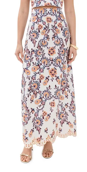 Figue Floral Print Poplin Skirt