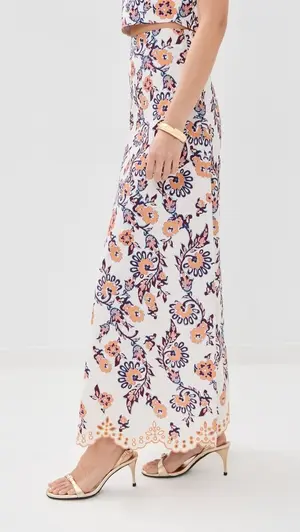 Figue Floral Print Poplin Skirt