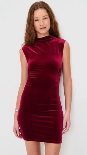 O.P.T Katia Mini Velvet Dress