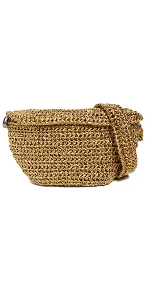 Maria La Rosa Raffia Hip Bag