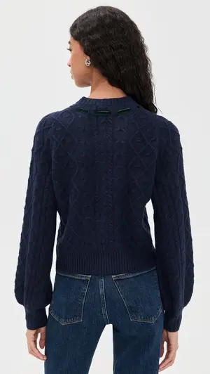 WAYF Signature Cable Knit Cardigan