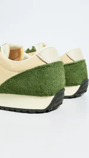 NEW BALANCE 471 Suede And Leather Trimmed Sneakers - Beige/green