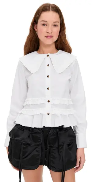 Ganni Ruffle Shirts For Women