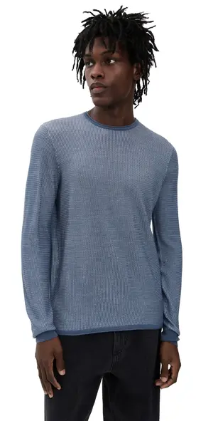Rag & Bone Gregory Merino Long Sleeve Crew - Lblue