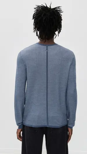Rag & Bone Gregory Merino Long Sleeve Crew - Lblue