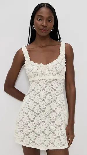 For Love & Lemons Cloud Lace Slip Dress