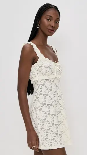 For Love & Lemons Cloud Lace Slip Dress