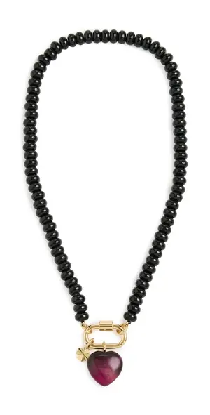 Madewell Beaded Charm Necklace - Onyx Multi