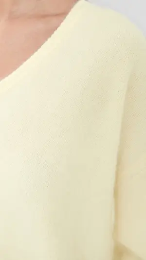 LISA YANG Margareta Cashmere Sweater - Cream Brushed