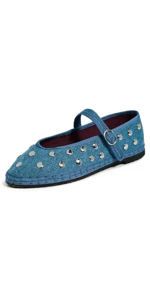 FLABELUS Mae Embellished Flats
