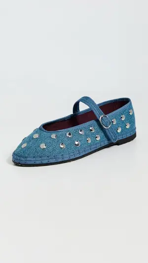 FLABELUS Mae Embellished Flats