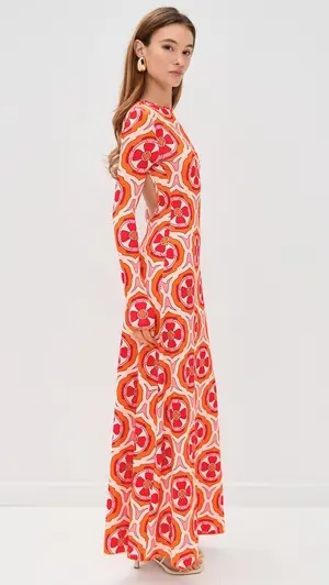 Eywasouls Malibu Sam Maxi Dress - Pink Retro Radiance