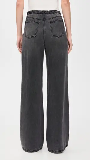 Splendid Lounge Denim Wide Leg Pants - Charcoal