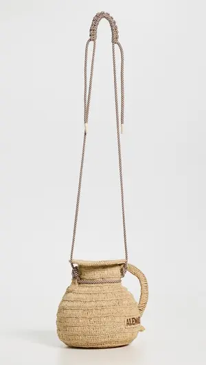 ALEMAIS Michelle Raffia Jug Crossbody Bag