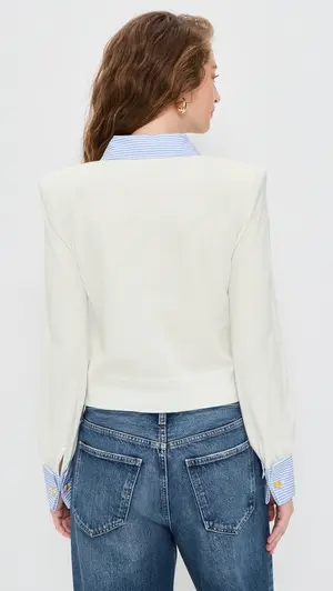 L'Agence April Poplin Collar Pullover
