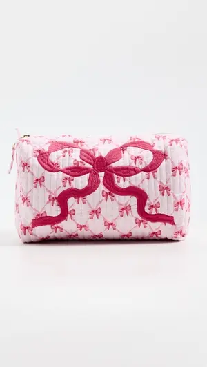 LoveShackFancy Octavia Pouch - Peppermint Pink