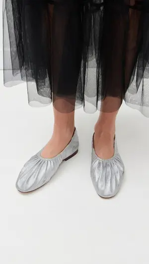 MANSUR GAVRIEL Ruched Ballerina Flats