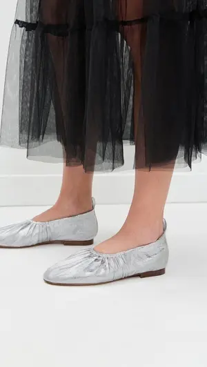 MANSUR GAVRIEL Ruched Ballerina Flats