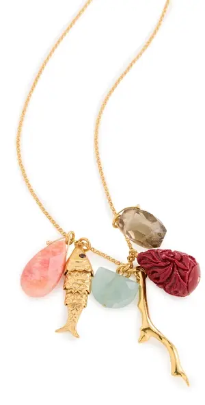 Chan Luu 18k Gold Plated Charm Necklace - Multi