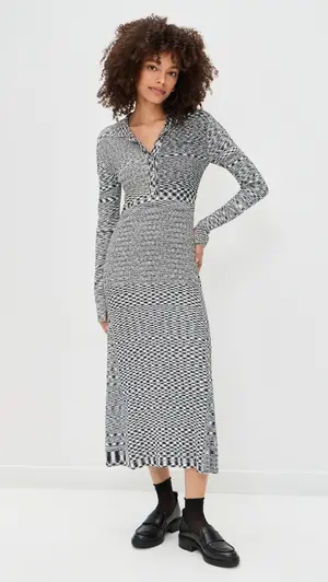 GANNI Spacedyed Knit Maxi Dress