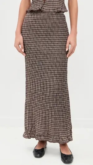 BAILEY ROSE Plaid Maxi Skirt