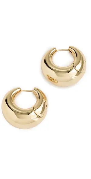 JENNIFER FISHER Dylan Hinged Huggies - Yellow Gold