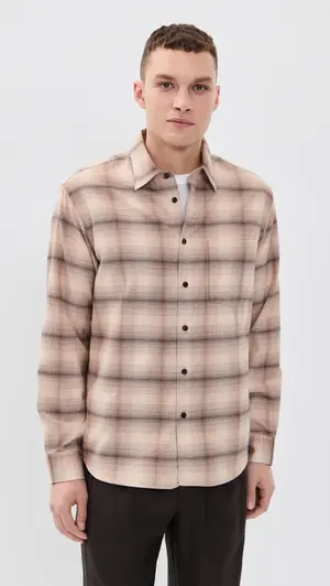 Theory Faded Check Weekend Shirt