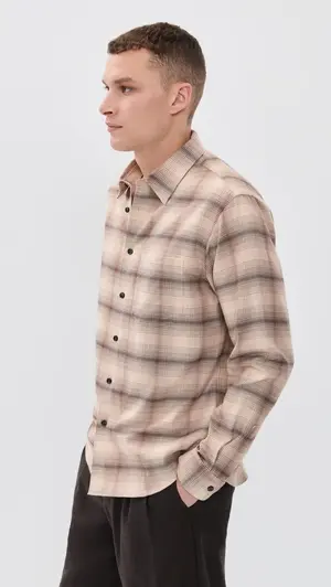 Theory Faded Check Weekend Shirt