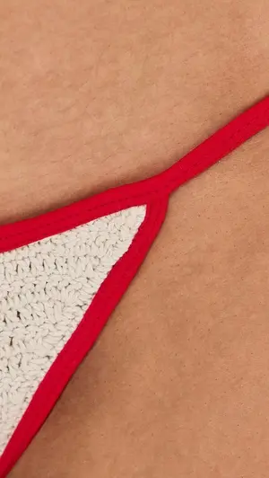 LESLIE AMON Cynthia Crochet Bikini Bottom