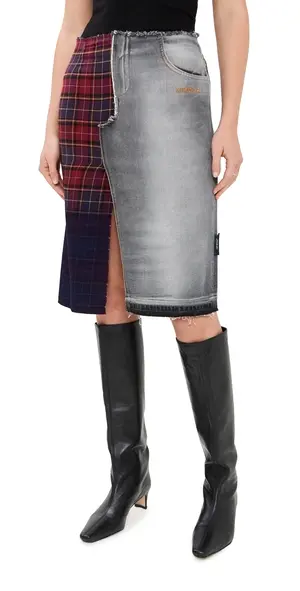 Off-white Knee Length Bottoms For Women