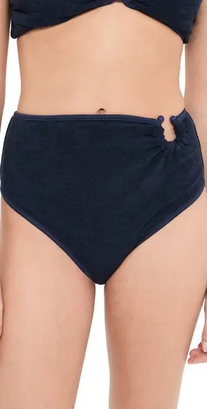 Johanna Ortiz Susurro Del Agua Bikini Bottoms - Navy