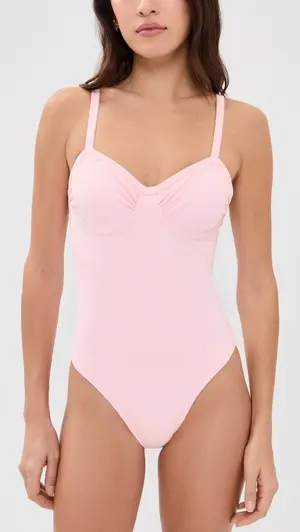 LoveShackFancy Brooksie Swimsuit - Starlit Pink