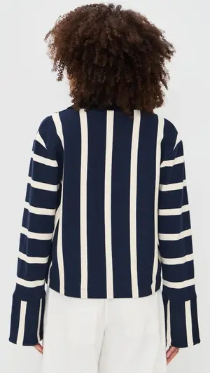 Tanya Taylor Whitney Striped Knit Top