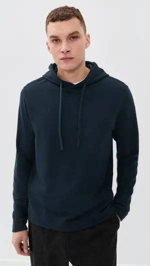 Theory Delroy Hoodie In Studio Jaquard - Baltic