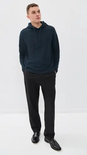 Theory Delroy Hoodie In Studio Jaquard - Baltic