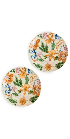 Farm Rio Floral Dinner Plates Set Of 2 - Multi