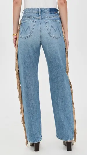 MOTHER Fringe Detail Jeans