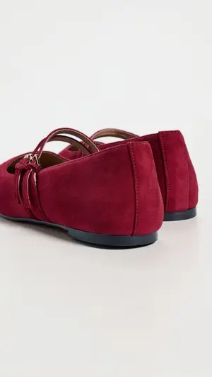 Madewell Greta Two-strap Suede Flats