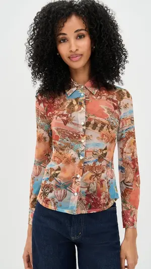 L'Agence Indiana Fitted Blouse