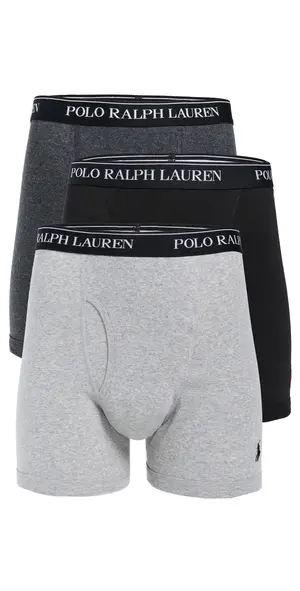 Polo Ralph Lauren Classic Fit Cotton Boxer Briefs 3 Pack - Andover/madison/polo Black