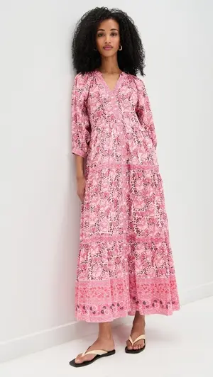 Bell Clara Maxi Dress - Pink Print